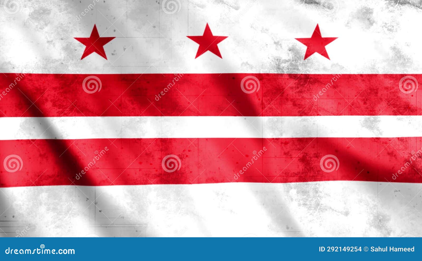 Washington DC (USA) Grunge Flag Video Animation with Seamless Loop ...
