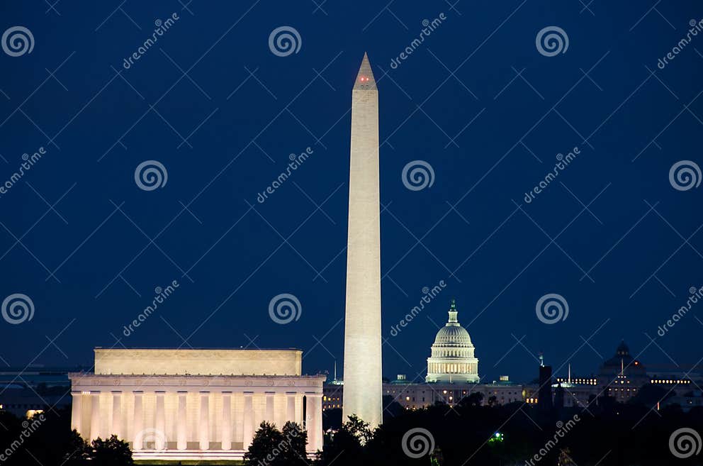 Washington DC, USA - Night Scene Stock Image - Image of election ...