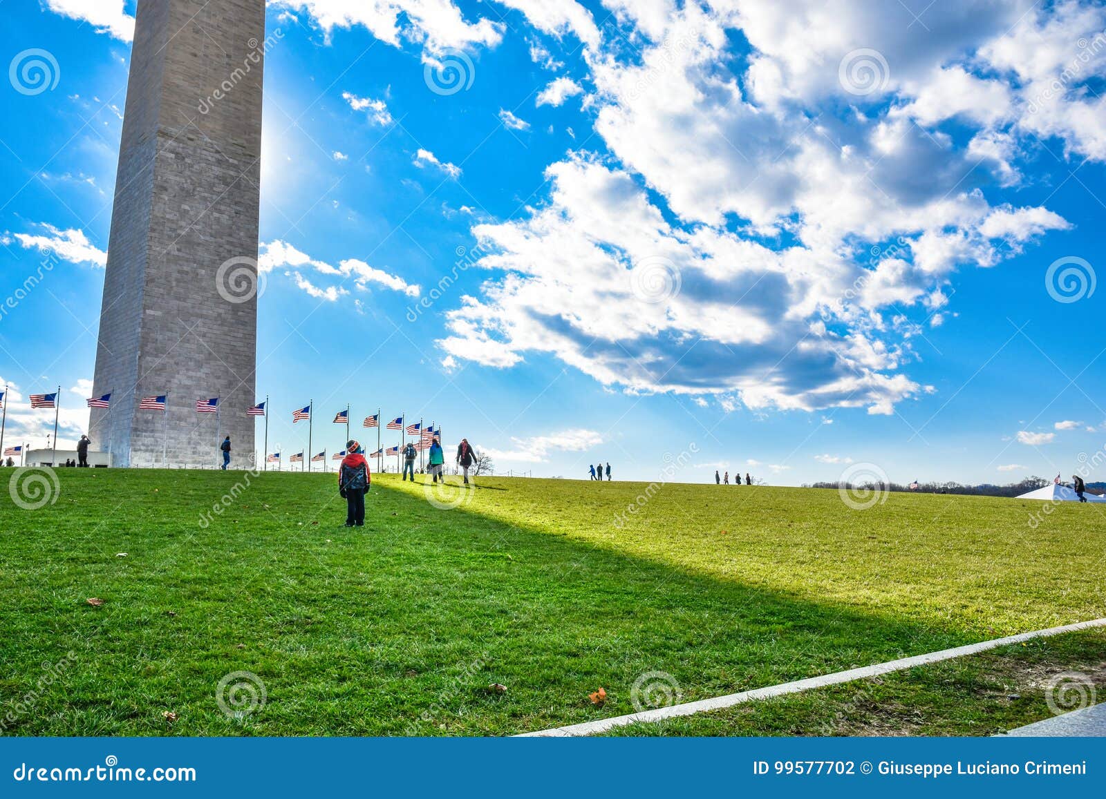 Washington DC, USA. View of Washington Monument in Blue Sky. Editorial ...