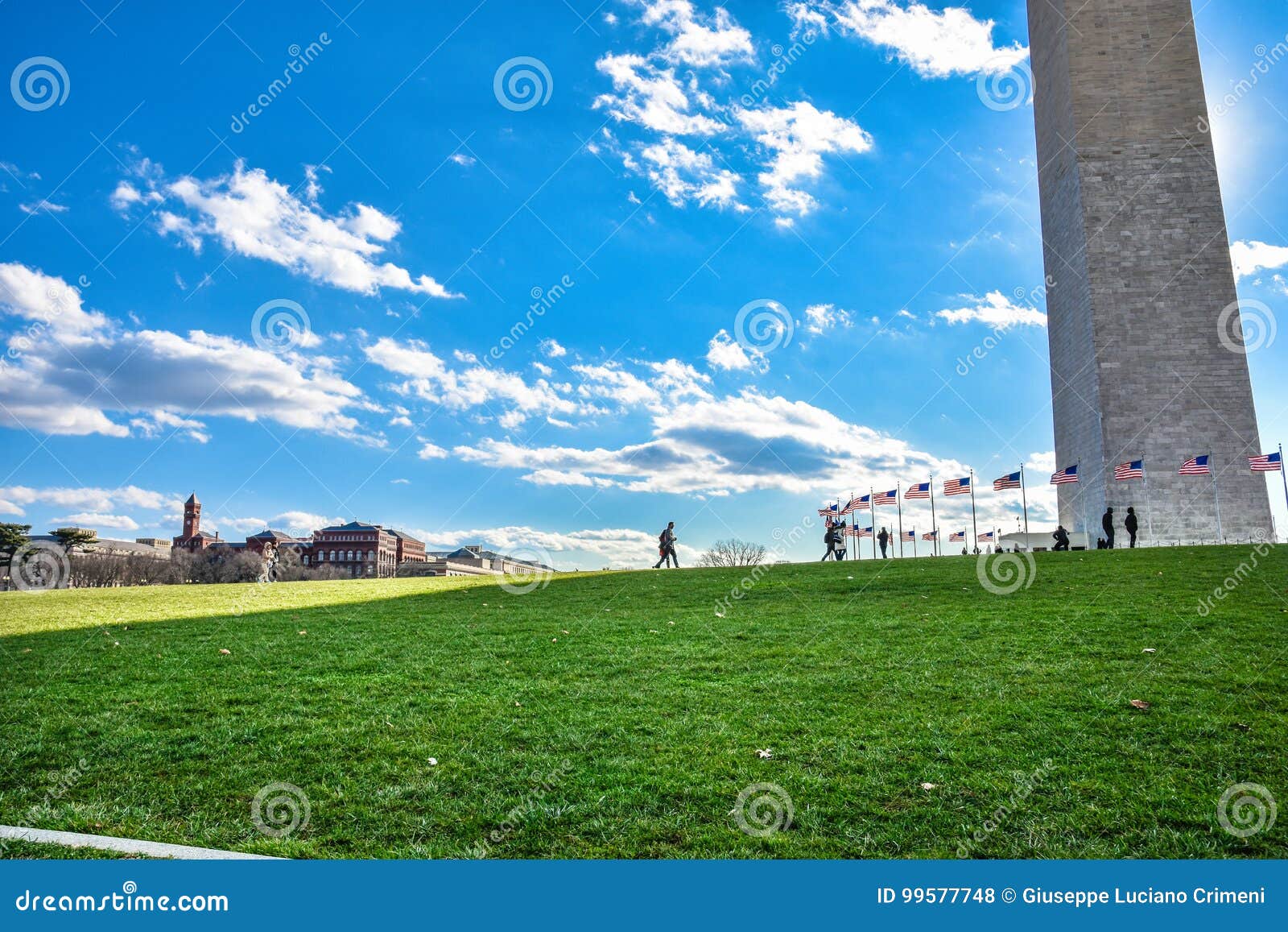 Washington DC, USA. View of Washington Monument in Blue Sky. Editorial ...