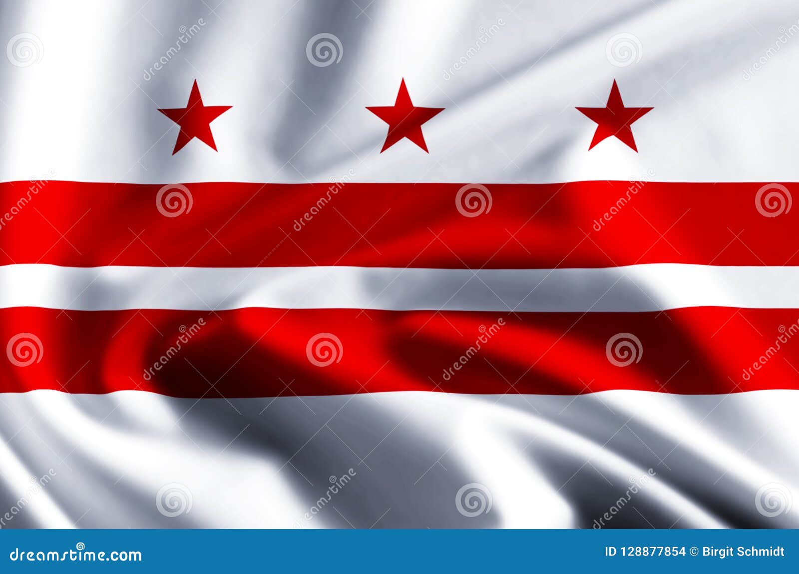 Washington Dc Flag Illustration Stock Illustration - Illustration of ...