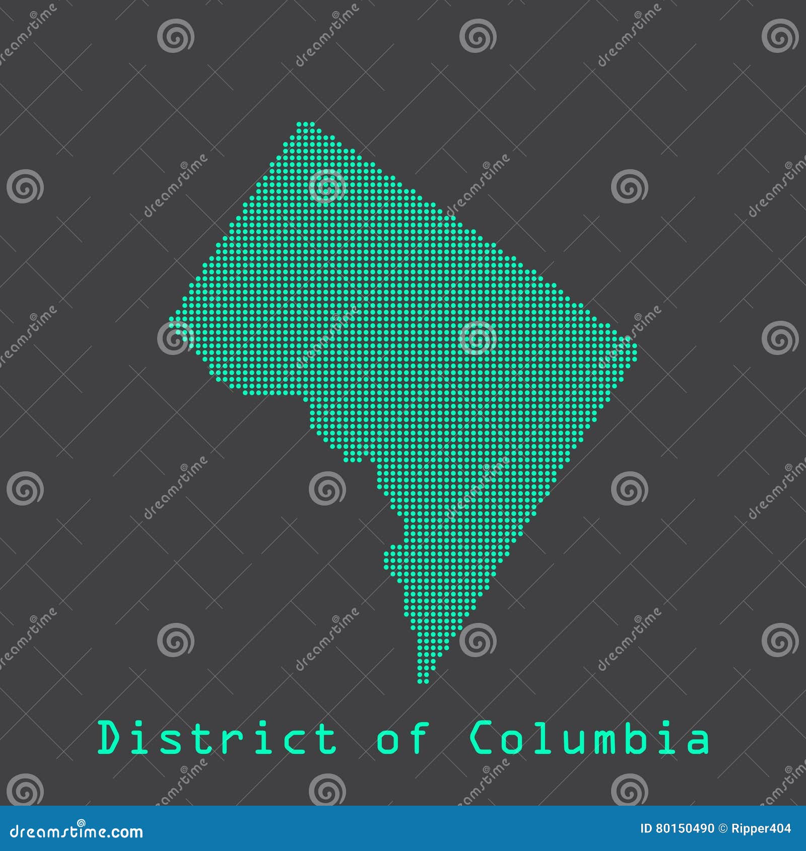 Washington DC, District Of Columbia, US City Map In Blue Colors ...