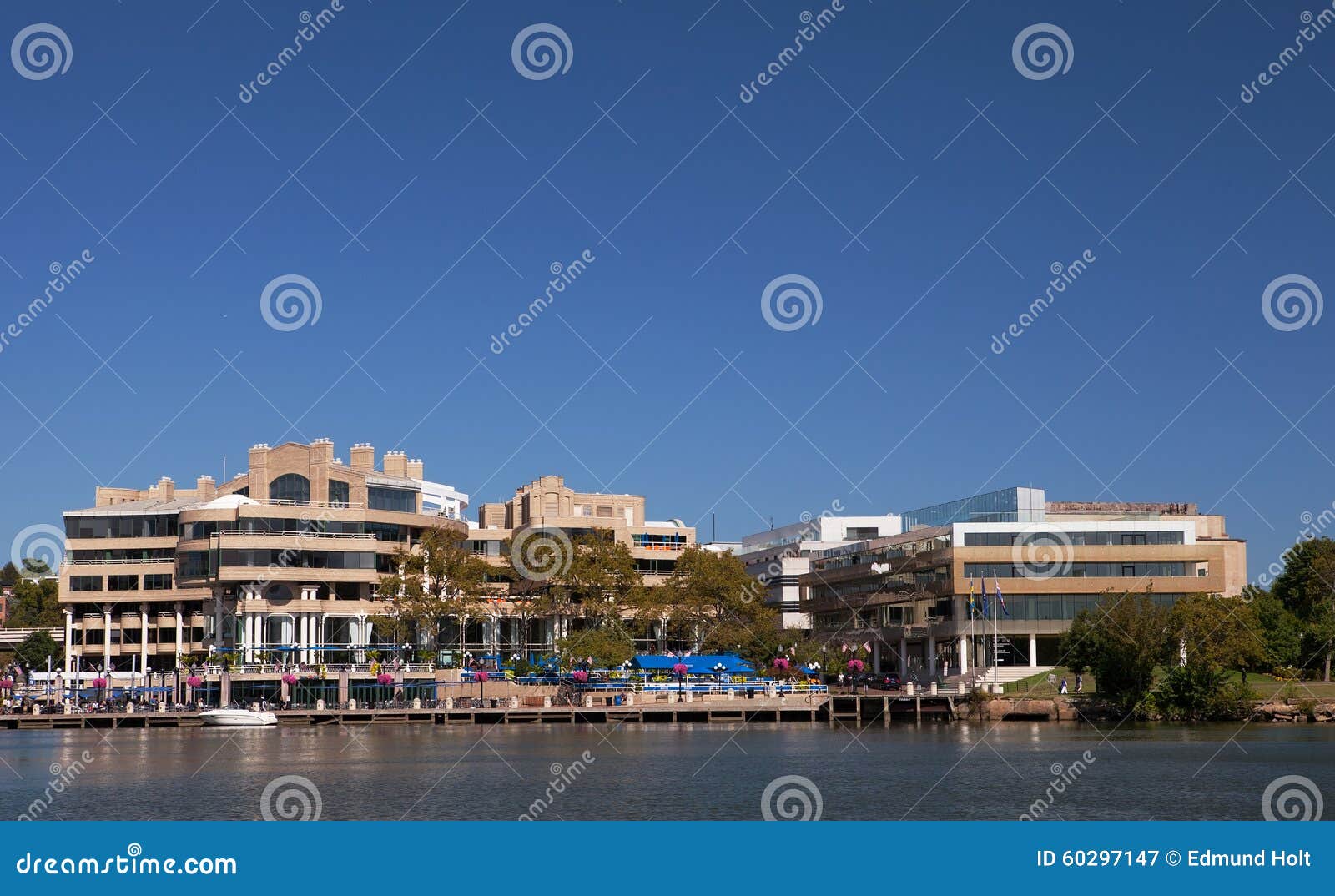 Washington Harbour, Georgetown Stock Image - Image of stone, commerce ...