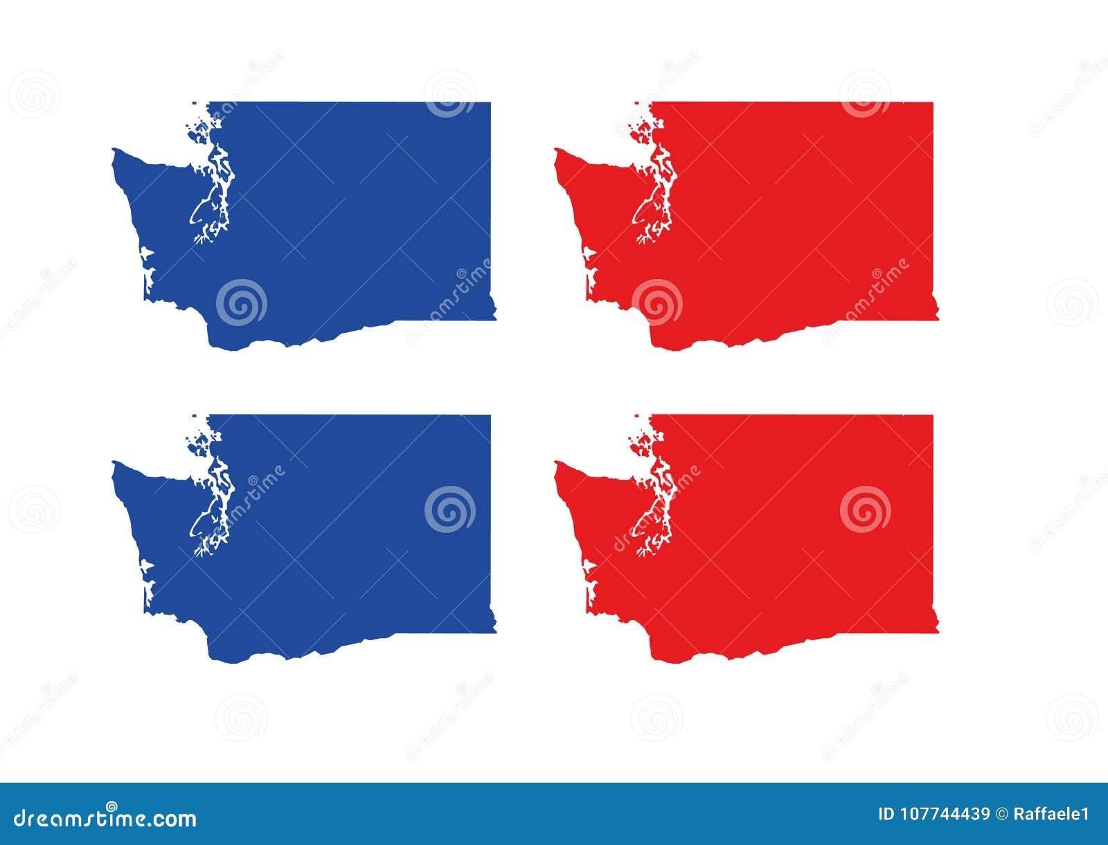 Washington Map stock vector. Illustration of washington - 107744439