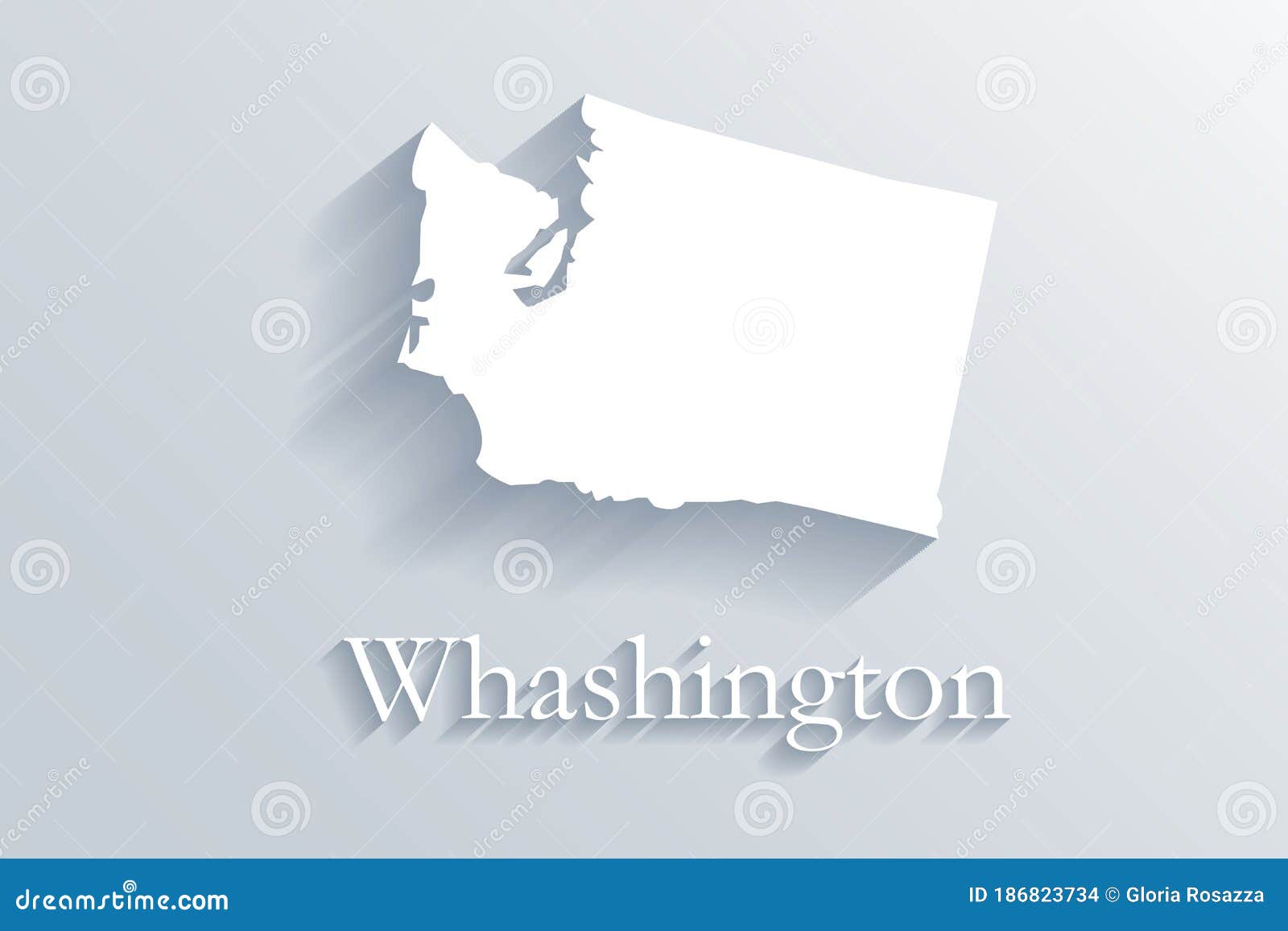 Washington map logo stock vector. Illustration of countries - 186823734