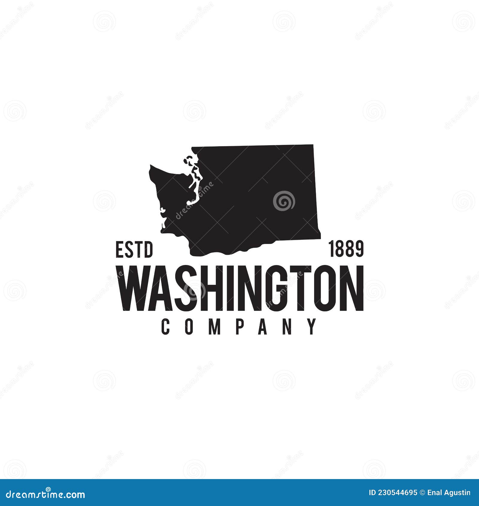 Washington Map Logo Vector Illustration | CartoonDealer.com #186823734