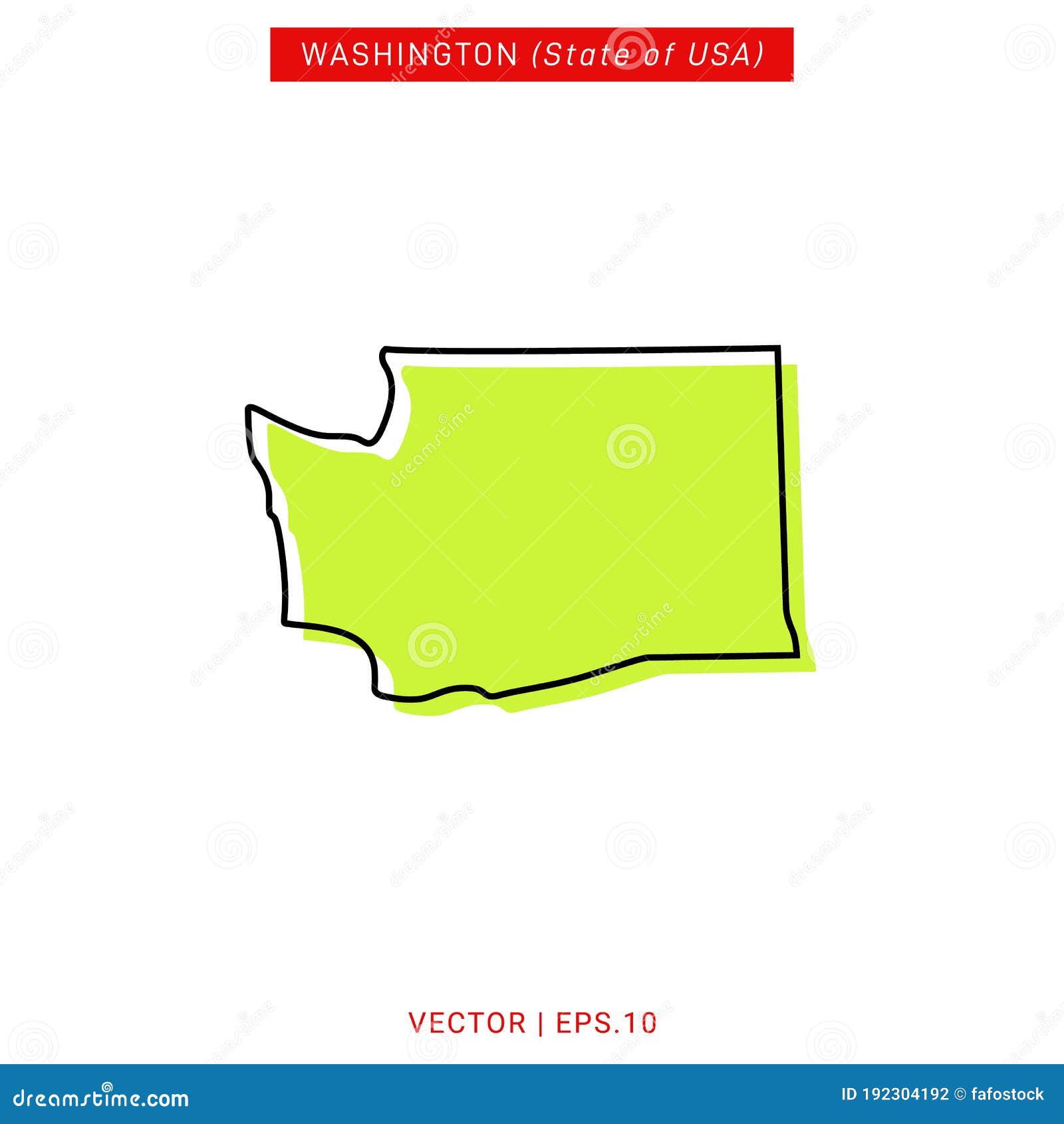 Washington Map Vector Design Template. Stock Vector - Illustration of ...