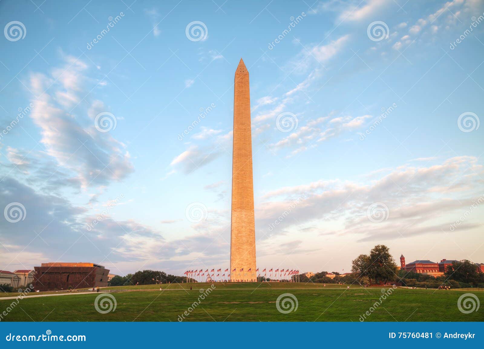 Washington Memorial Monument in Washington, DC Stock Image - Image of ...