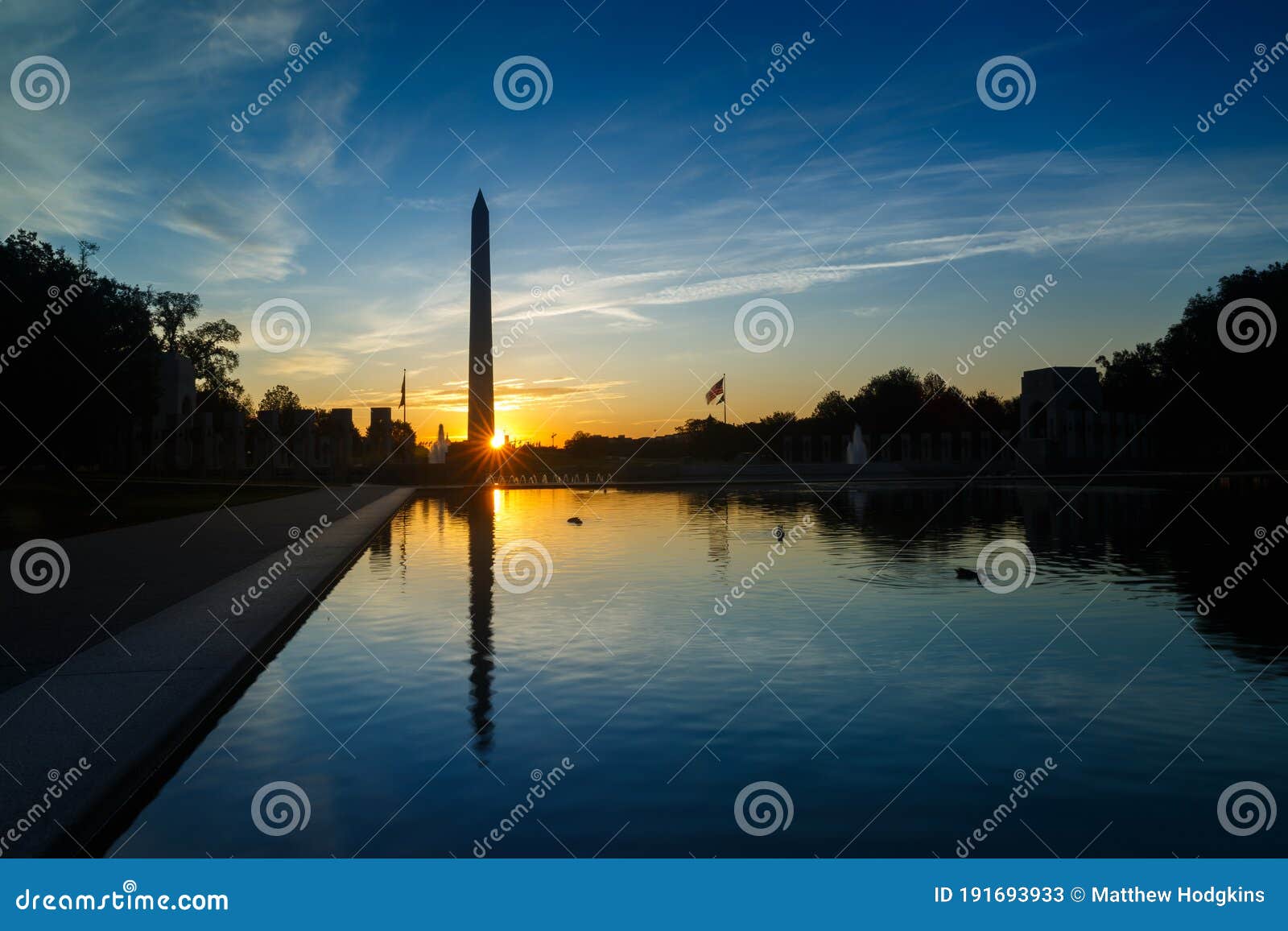 Washington Monument in Washington DC Sun Flare Stock Image - Image of ...