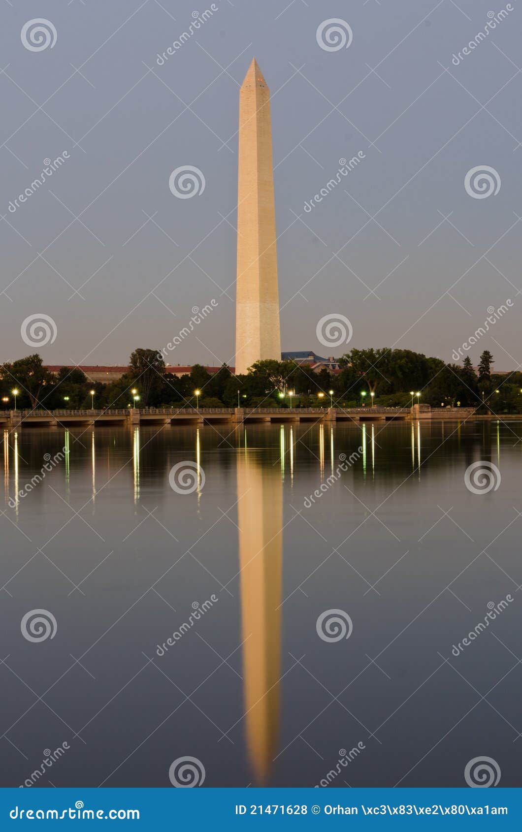 Washington Monument and Its Water Reflection Stock Photo - Image of ...