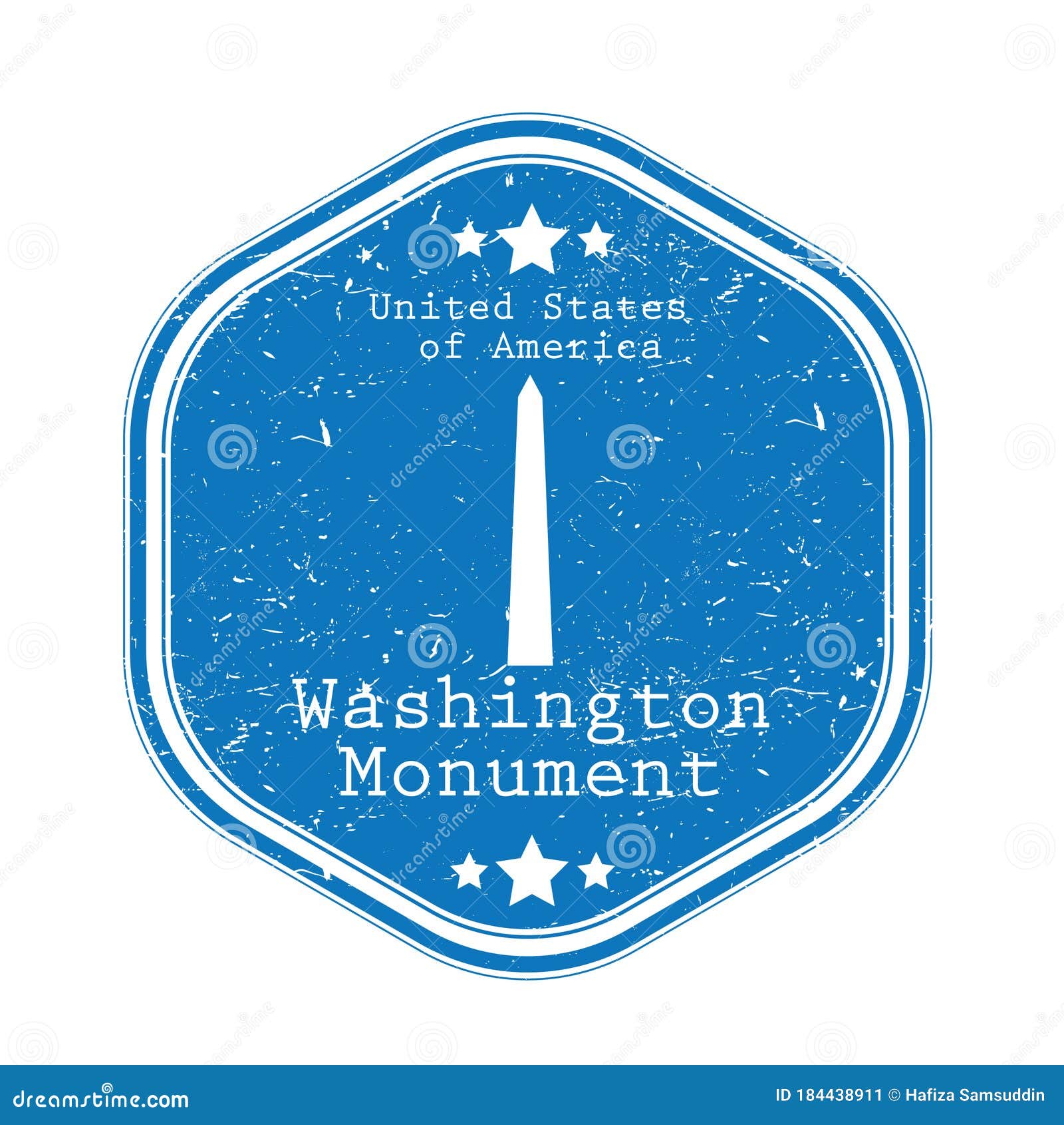 Washington Monument Label Illustration. Stock Illustration ...