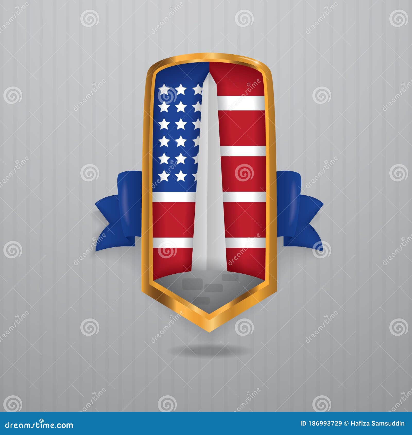 Washington Monument Label. Vector Illustration Decorative Design Stock ...