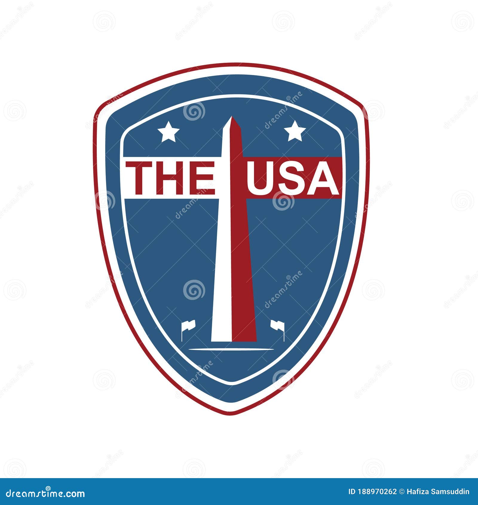 Washington Monument Label. Vector Illustration Decorative Design ...