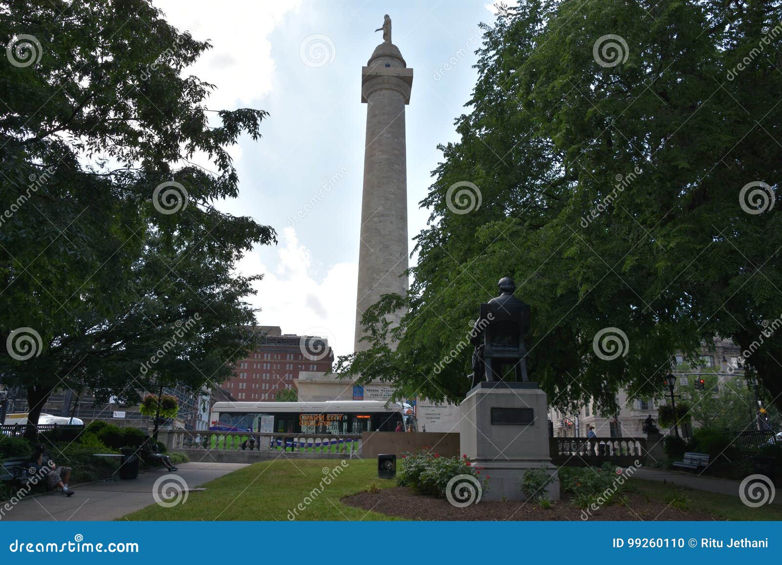 Washington Monument in Baltimore, Maryland Editorial Image - Image of ...