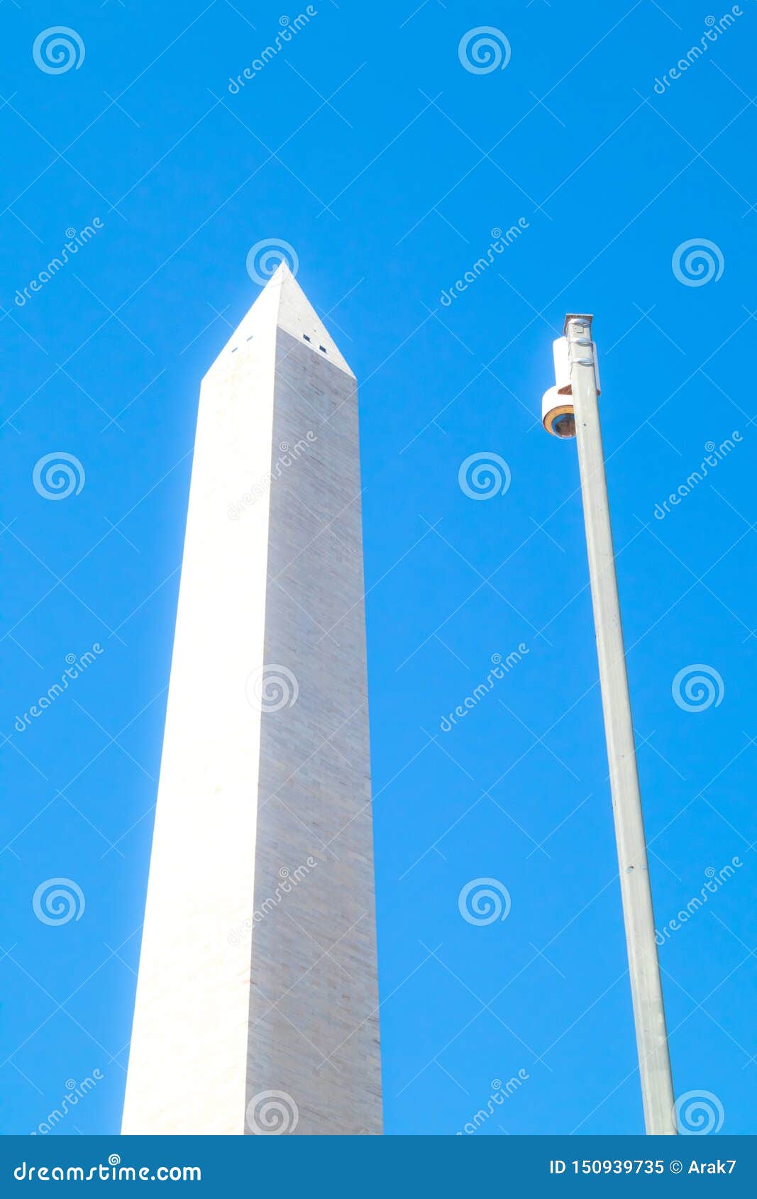 Washington Monument on National Mall in Washington DC with Security ...