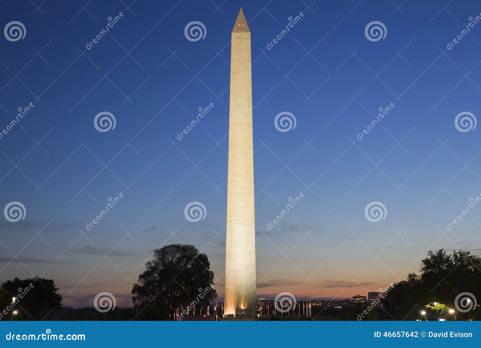 Washington Monument at Night Stock Photo - Image of architectural ...
