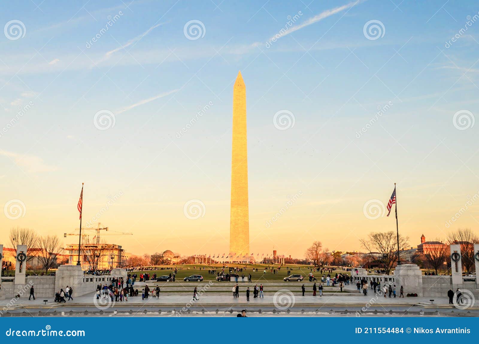 The Washington Monument Obelisk within the National Mall in Washington ...