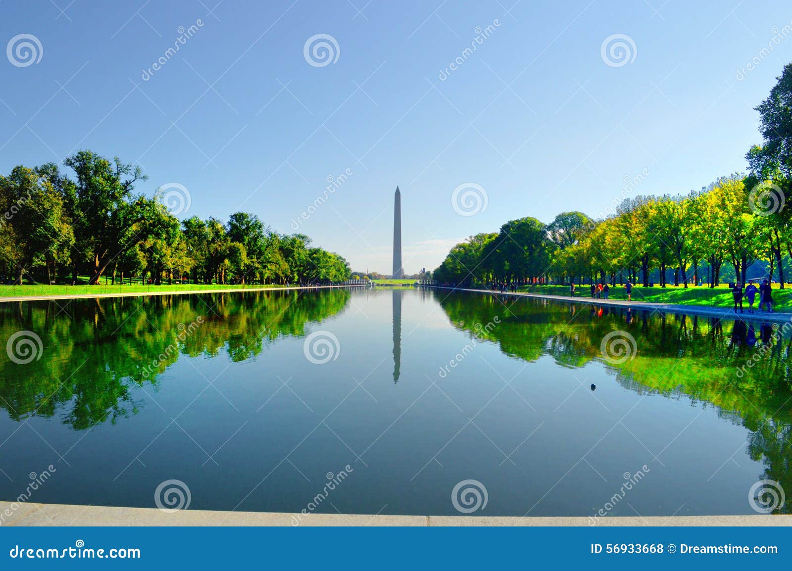 Washington Monument Reflecting in a Pool Editorial Stock Photo - Image ...
