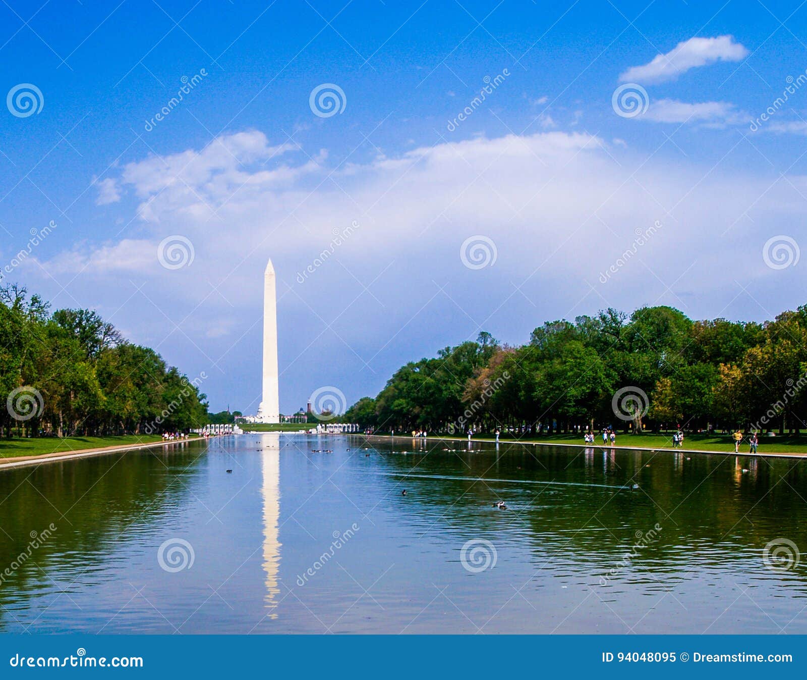 Washington Monument Reflecting Pool Stock Image - Image of memorial ...