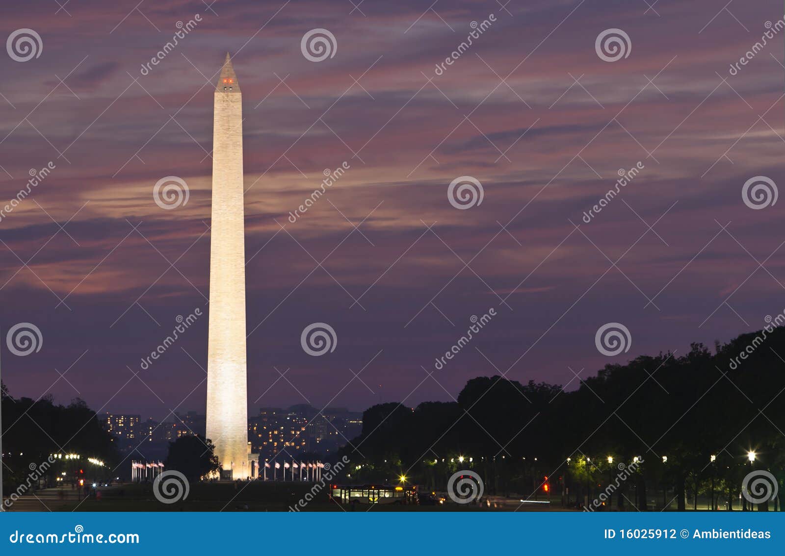 Washington Monument at Sunset Stock Photo - Image of sunset, dark: 16025912