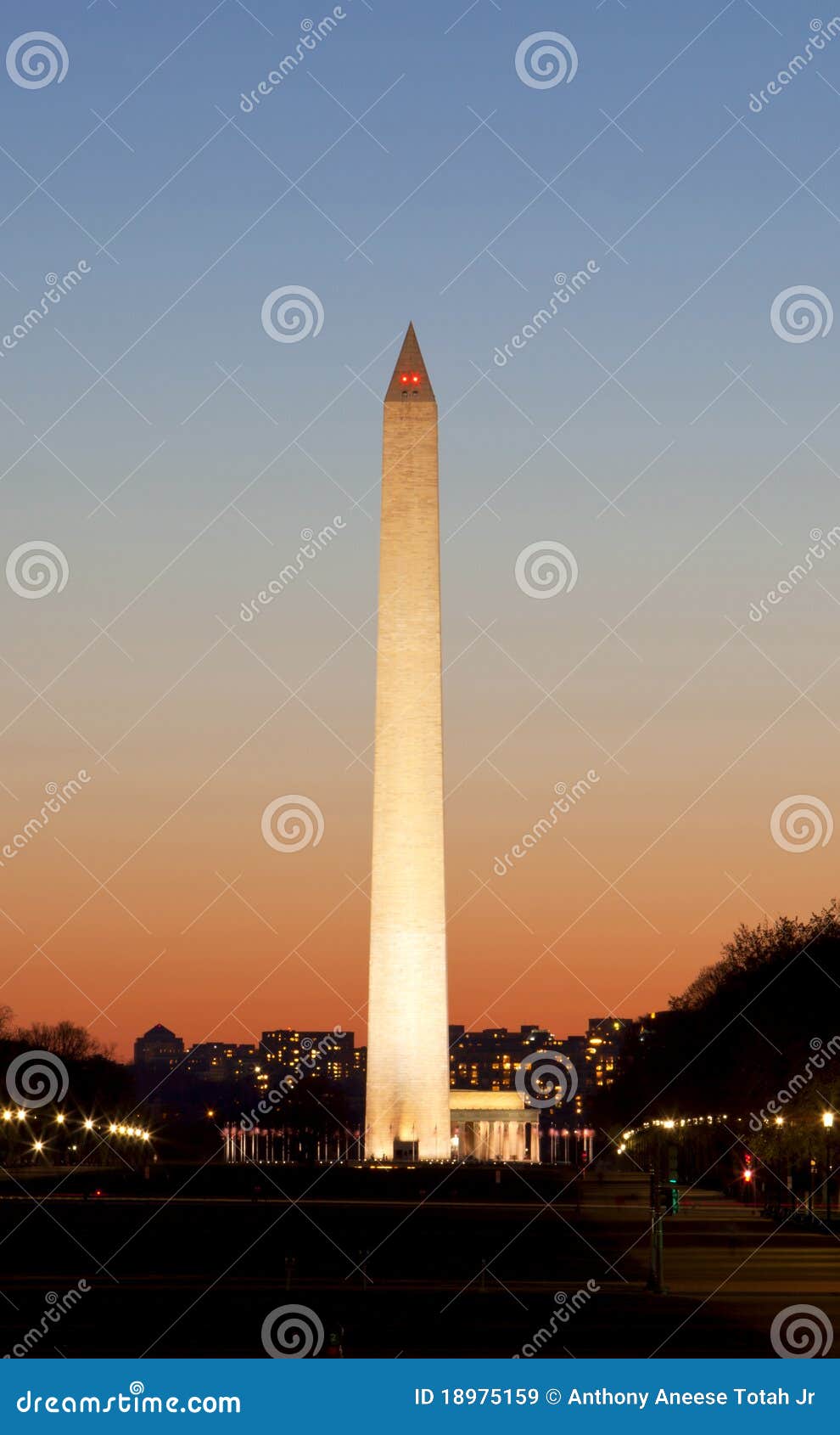 Washington Monument at Sunset Stock Image - Image of architecture ...
