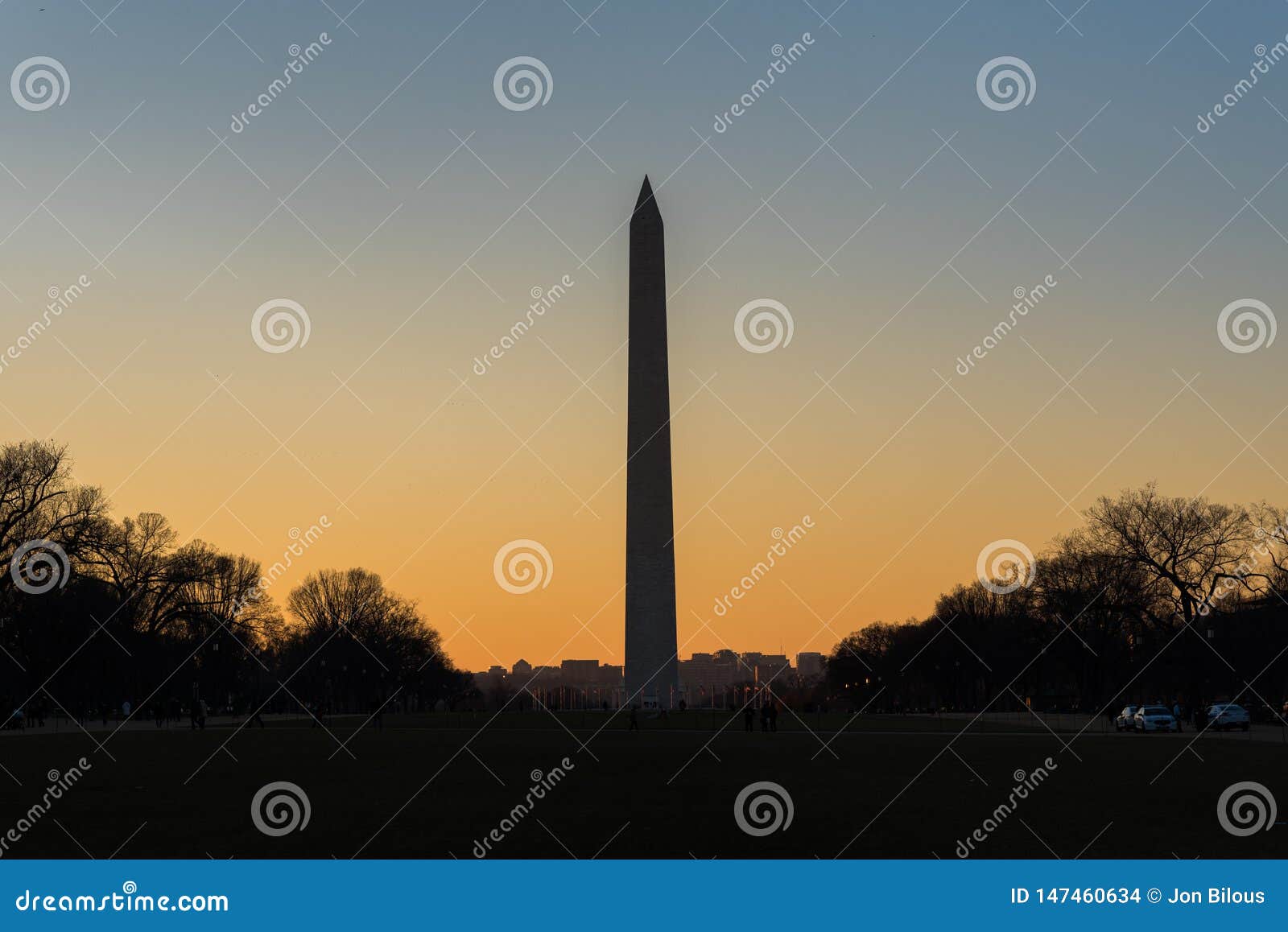 The Washington Monument at Sunset, in Washington, DC Stock Photo ...