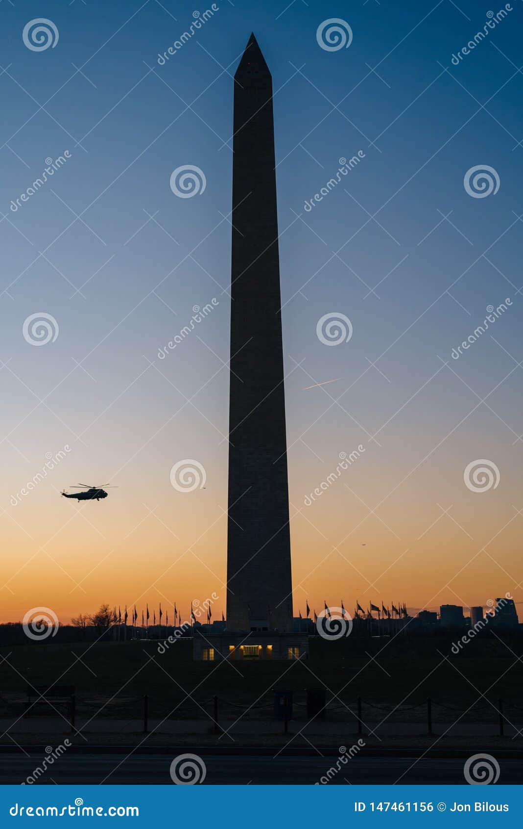 The Washington Monument at Sunset, in Washington, DC Stock Photo ...