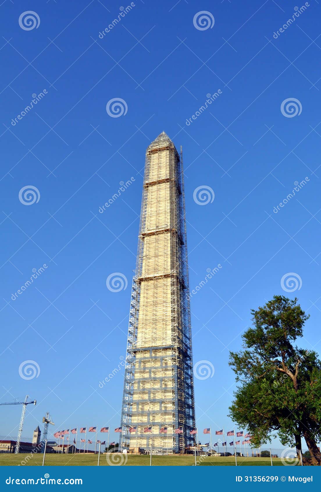 Washington Monument Under Construction Editorial Stock Image - Image of ...