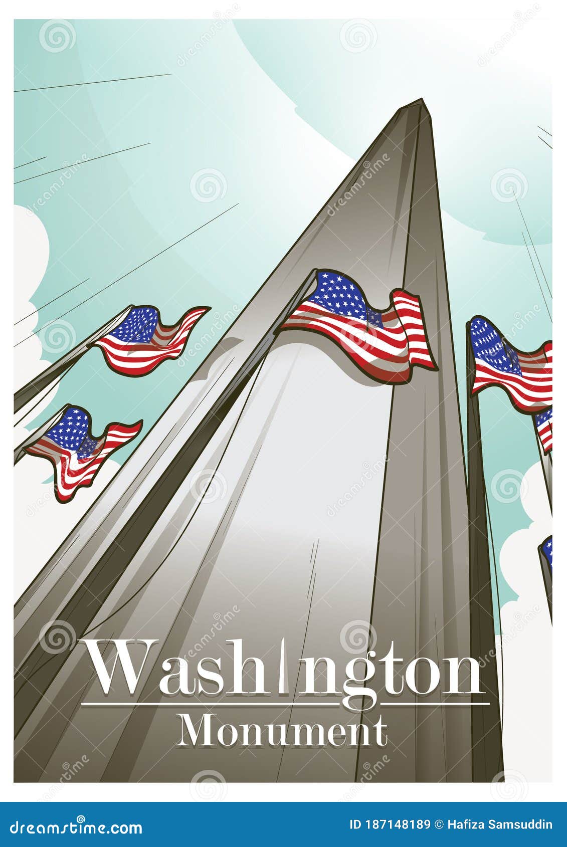 Washington Monument. Vector Illustration Decorative Design Stock Vector ...