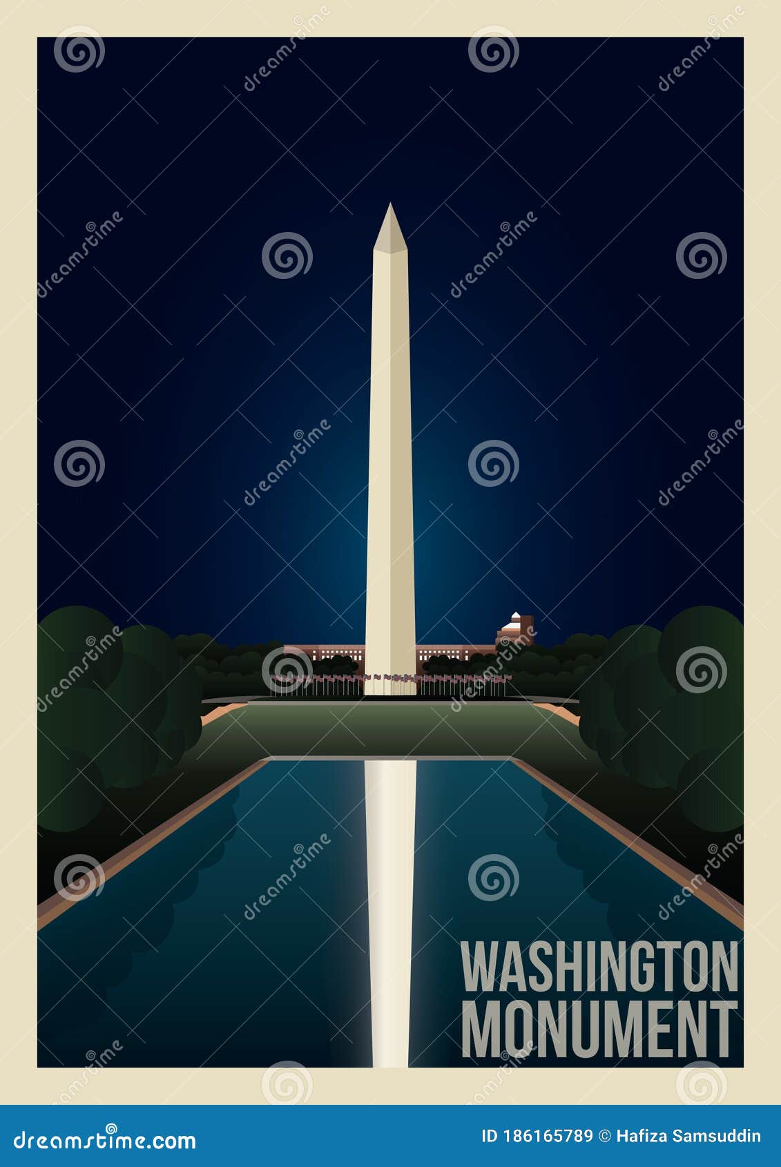 Washington Monument. Vector Illustration Decorative Design Stock Vector ...