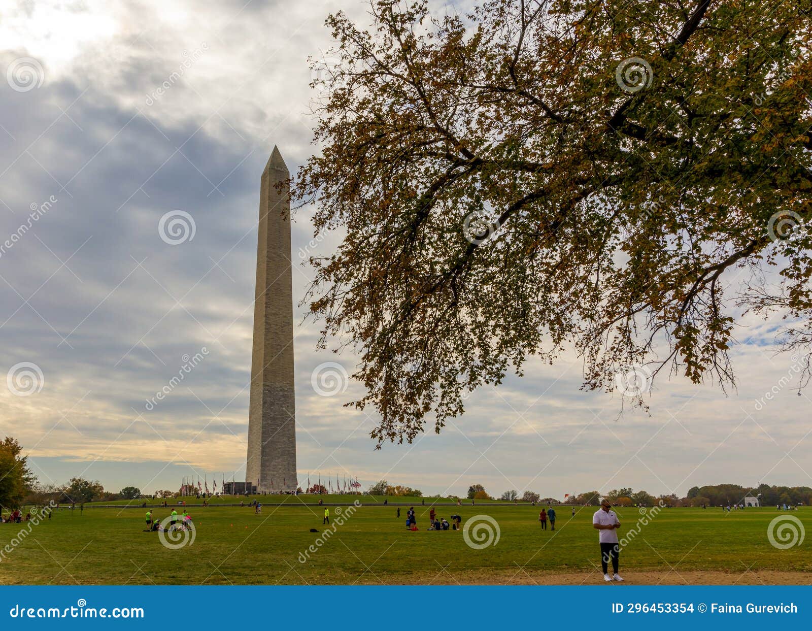 Washington Monument Vied from the National Mall Editorial Stock Image ...