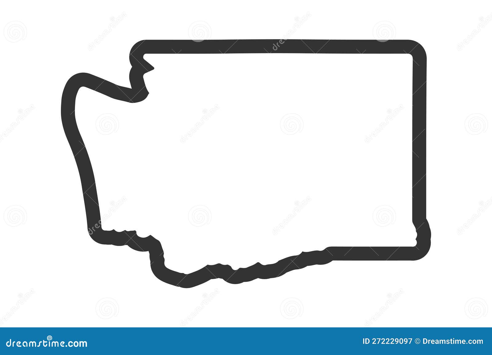 Washington Outline Symbol. US State Map. Vector Illustration Stock ...