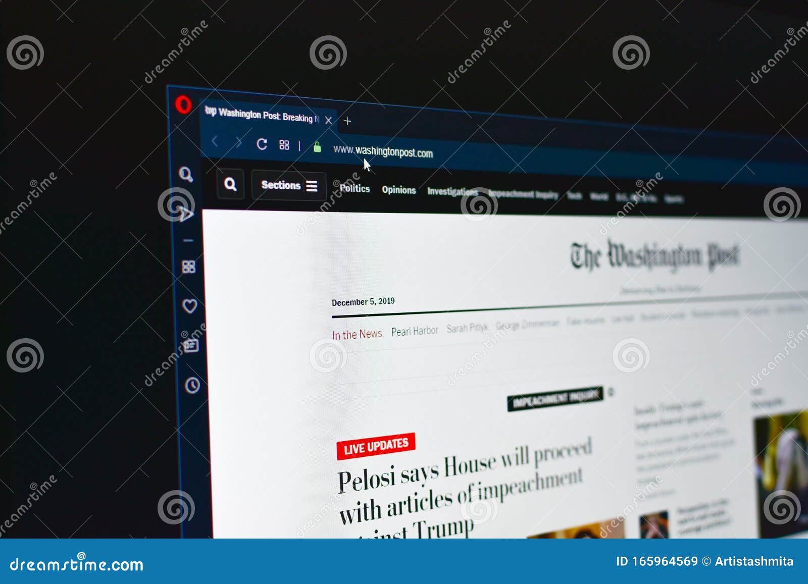 The Washington Post Website on Computer Screen Editorial Stock Image ...