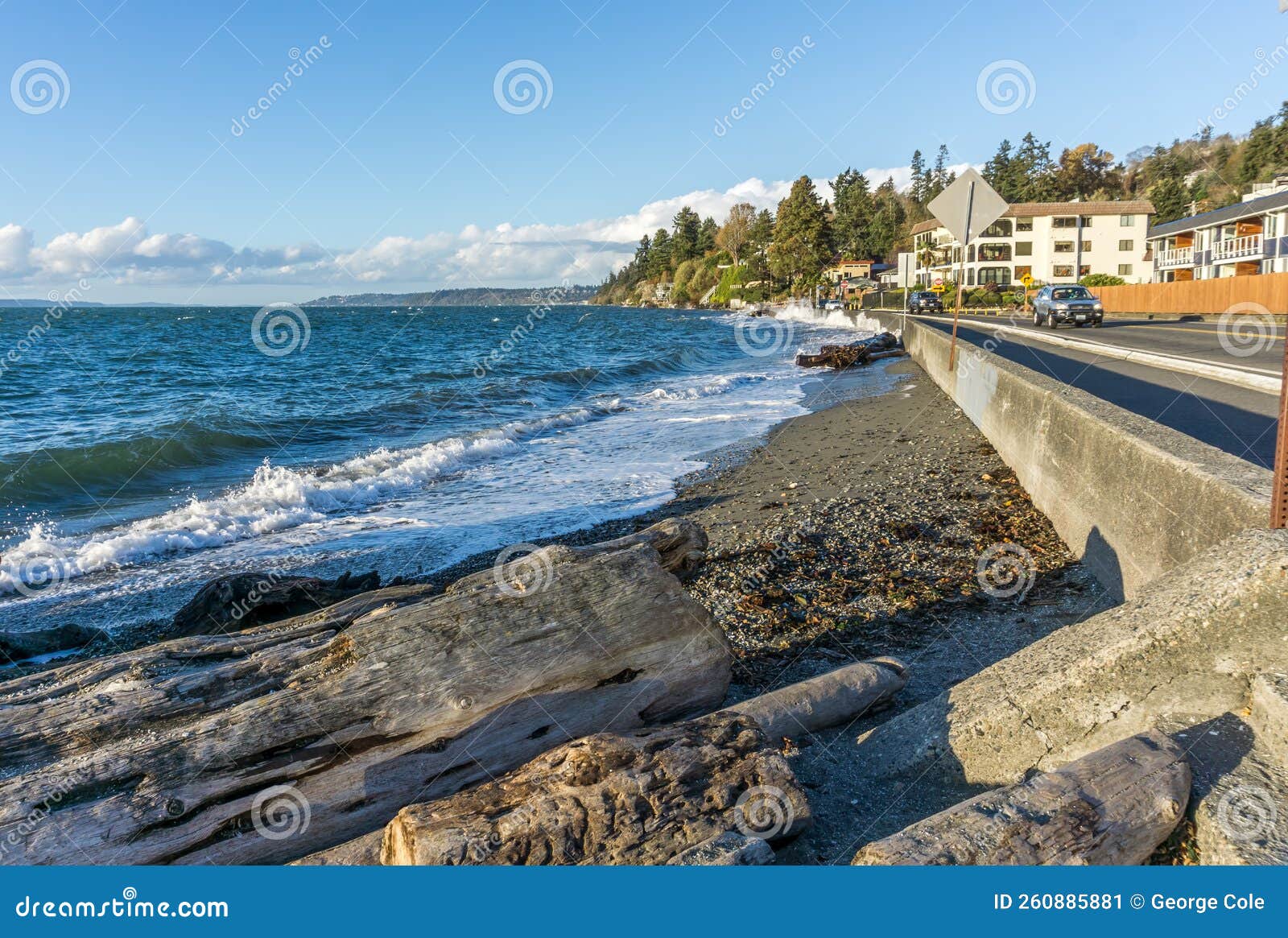 Washington Road and Shore stock image. Image of redondo - 260885881
