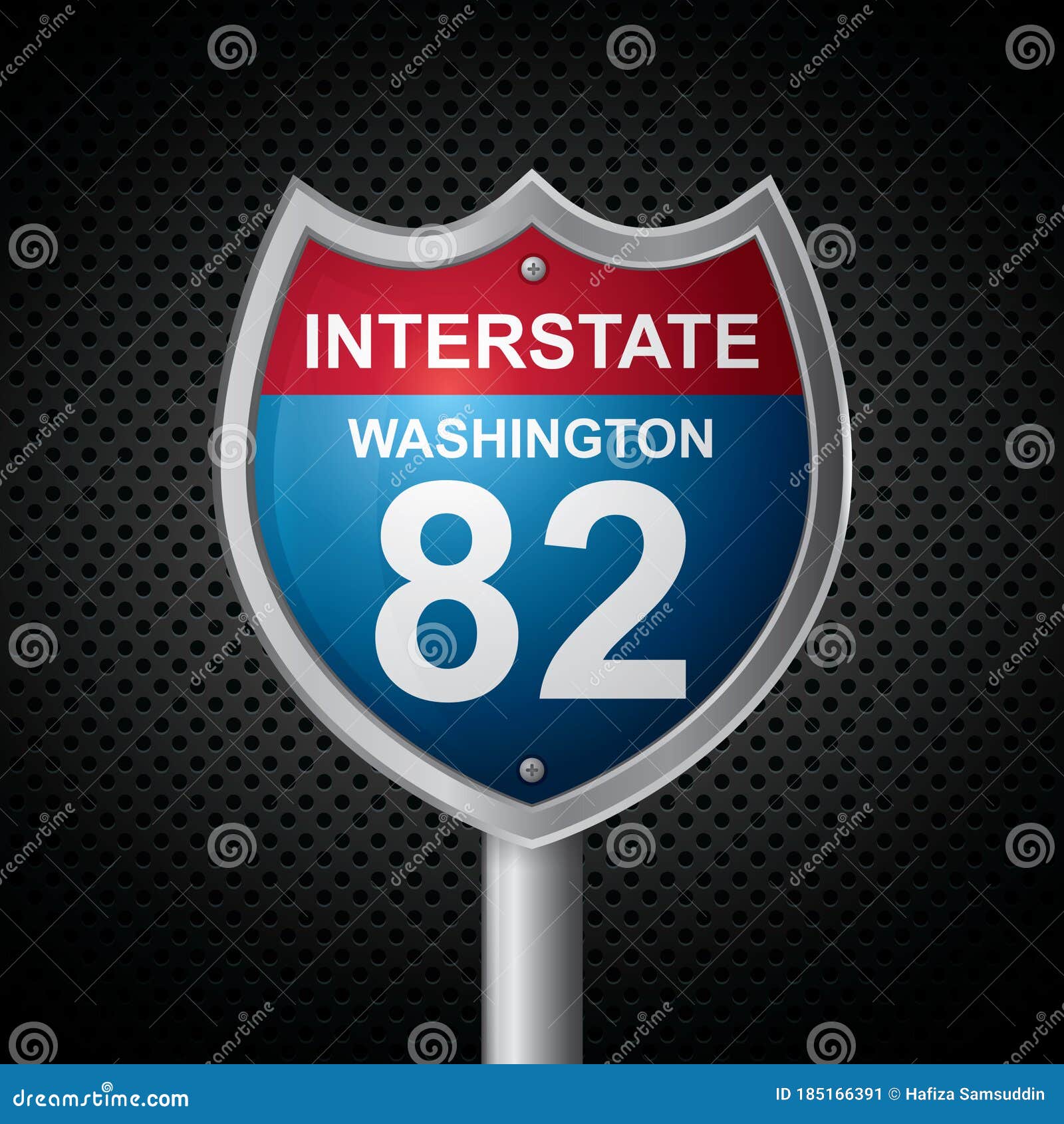 Washington 82 Route Sign. Vector Illustration Decorative Design Stock ...