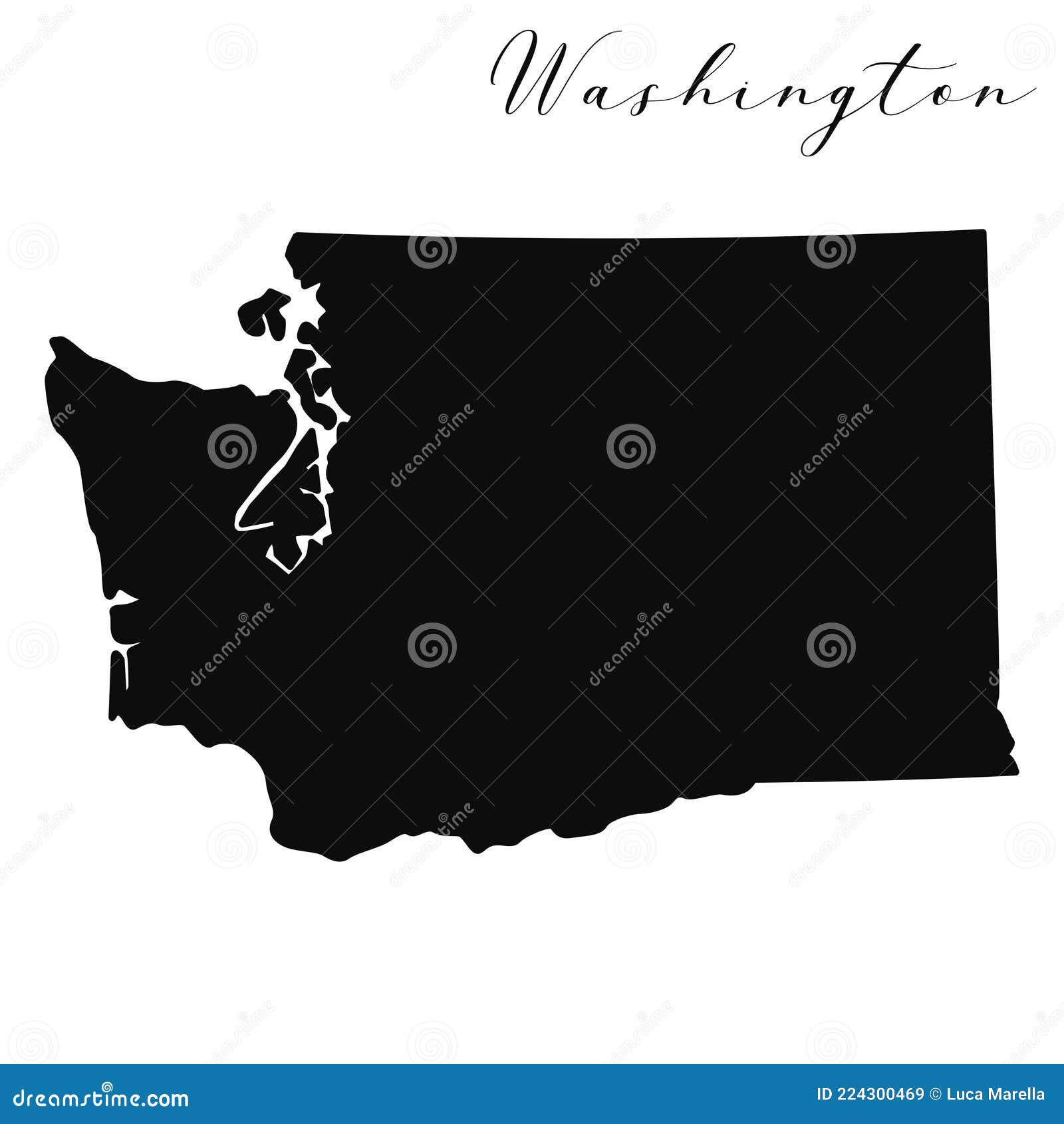Washington state map stock vector. Illustration of geography - 224300469
