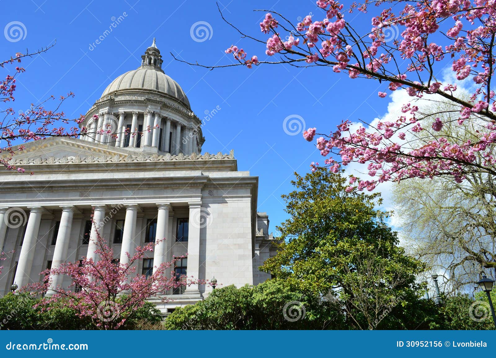 Washington State Capitol Building Exterior in the Spring Stock Photo ...