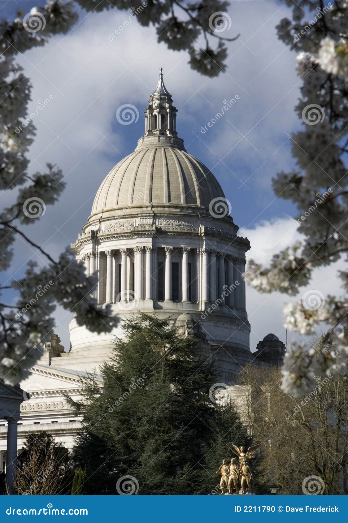Washington State Capitol-Frame Stock Photo - Image of clouds, columns ...