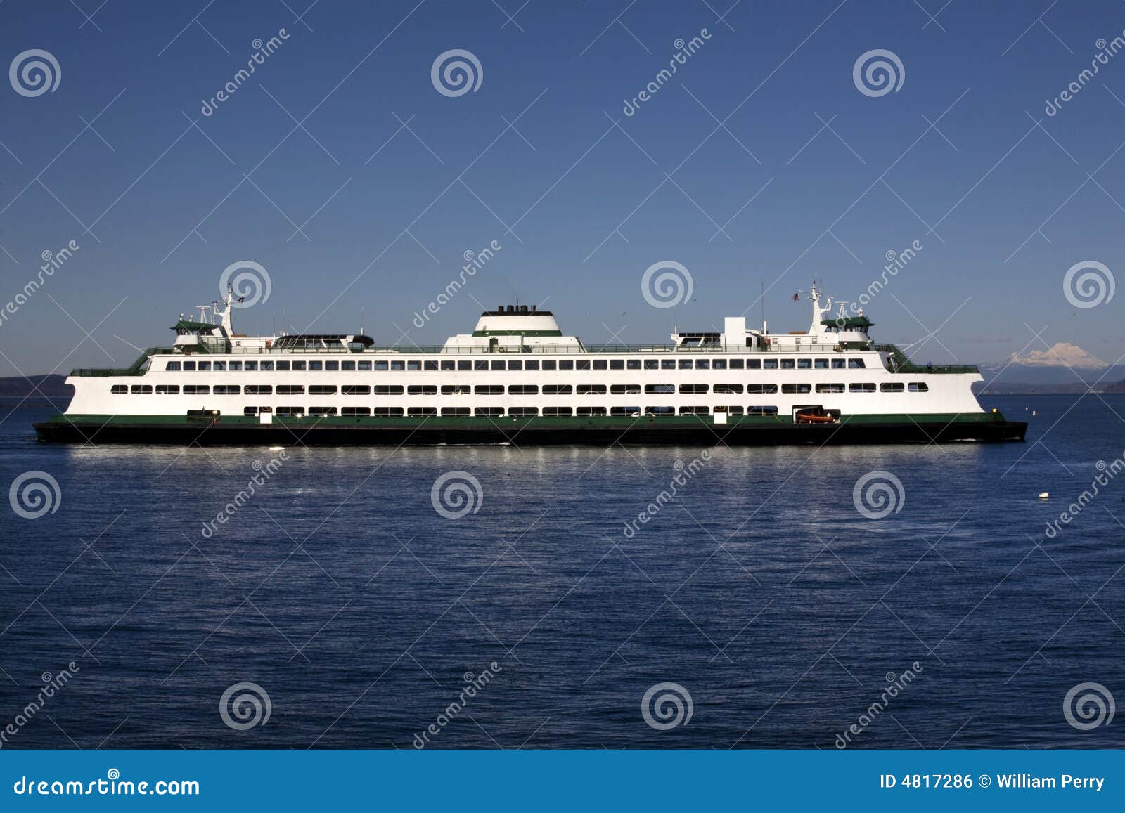 Washington State Ferry Boat Mt Baker Background Stock Photo - Image of ...