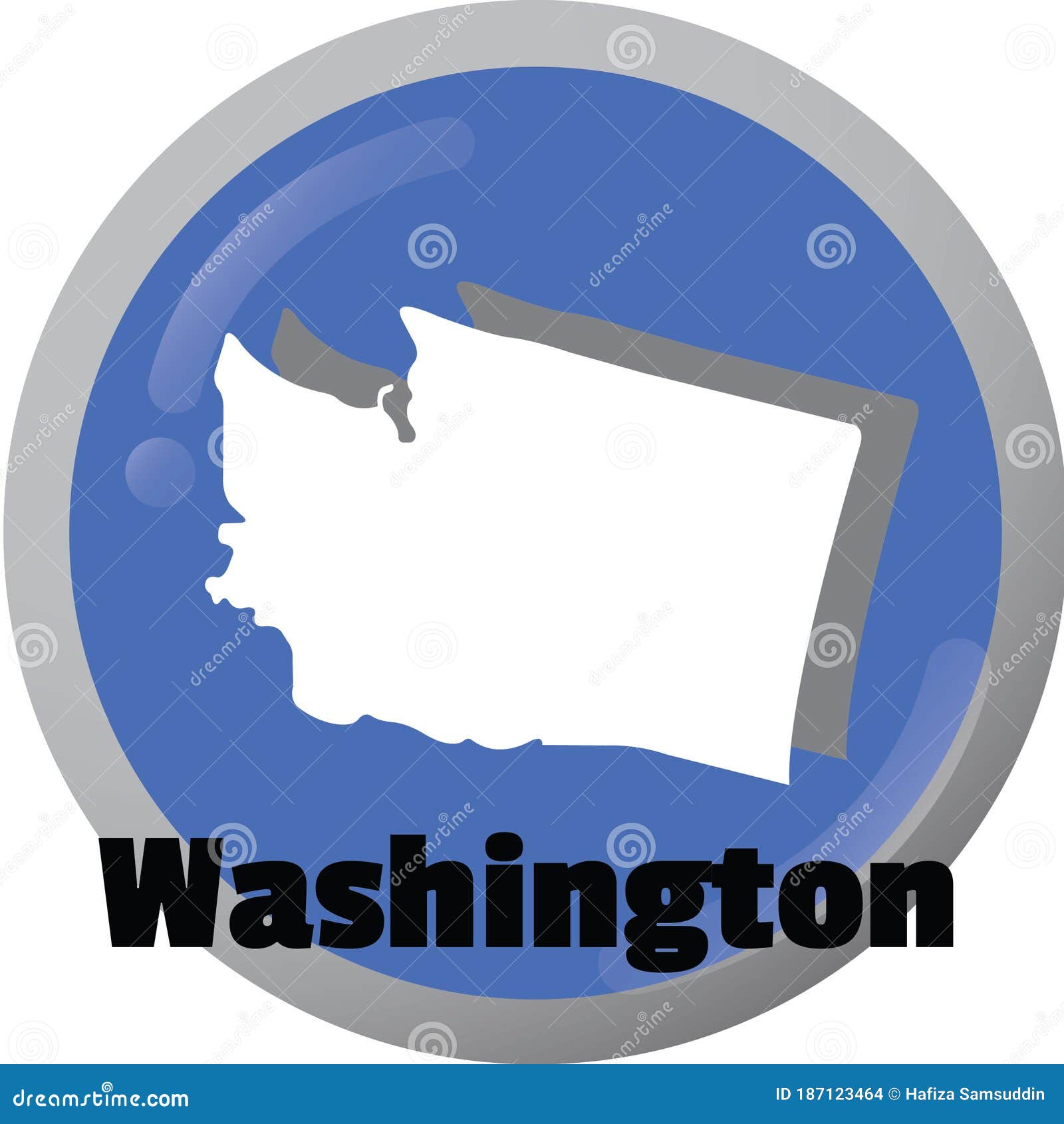 Washington State Map. Vector Illustration Decorative Design Stock ...