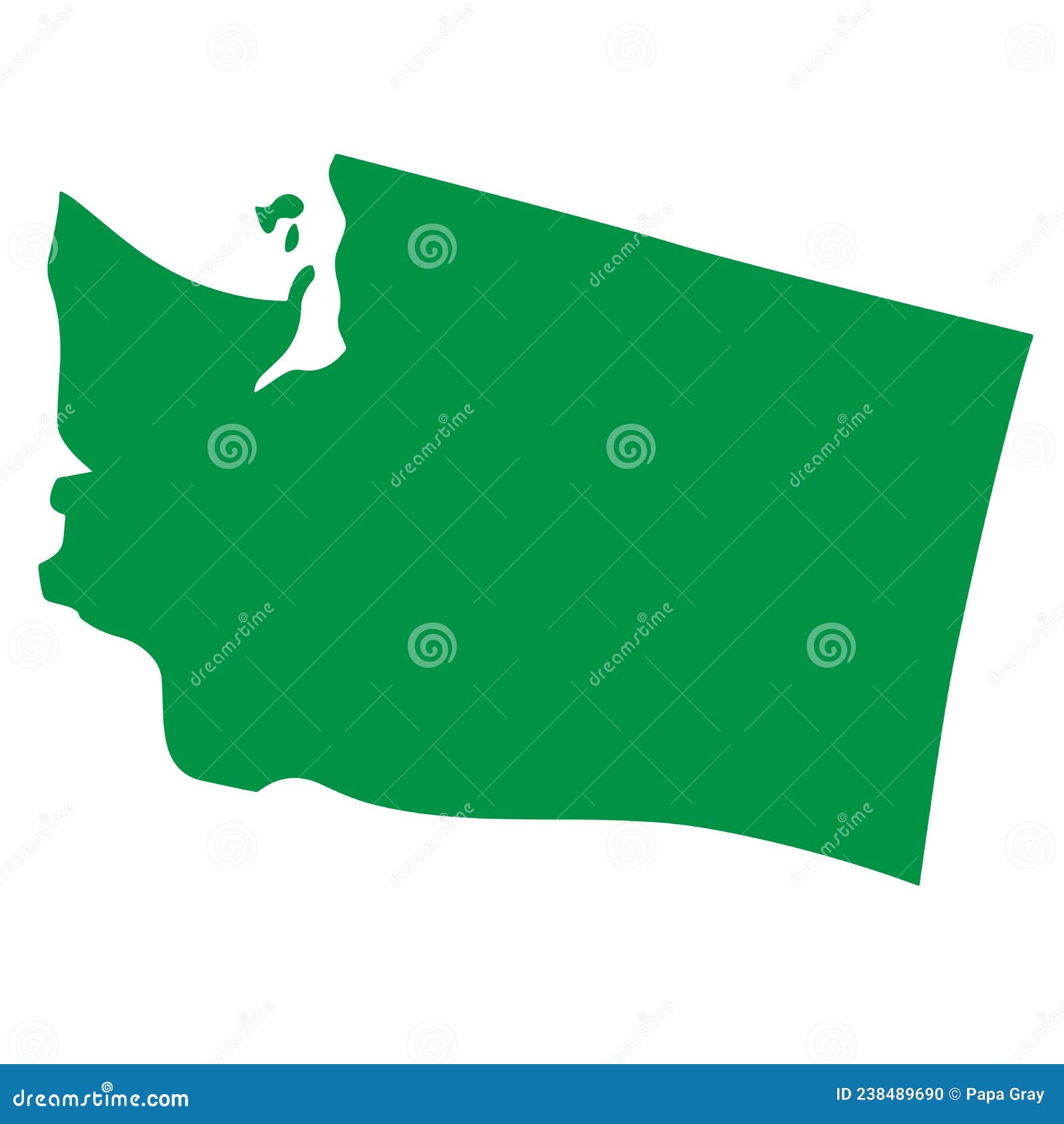 Washington State Map Vector Stock Vector - Illustration of vector ...