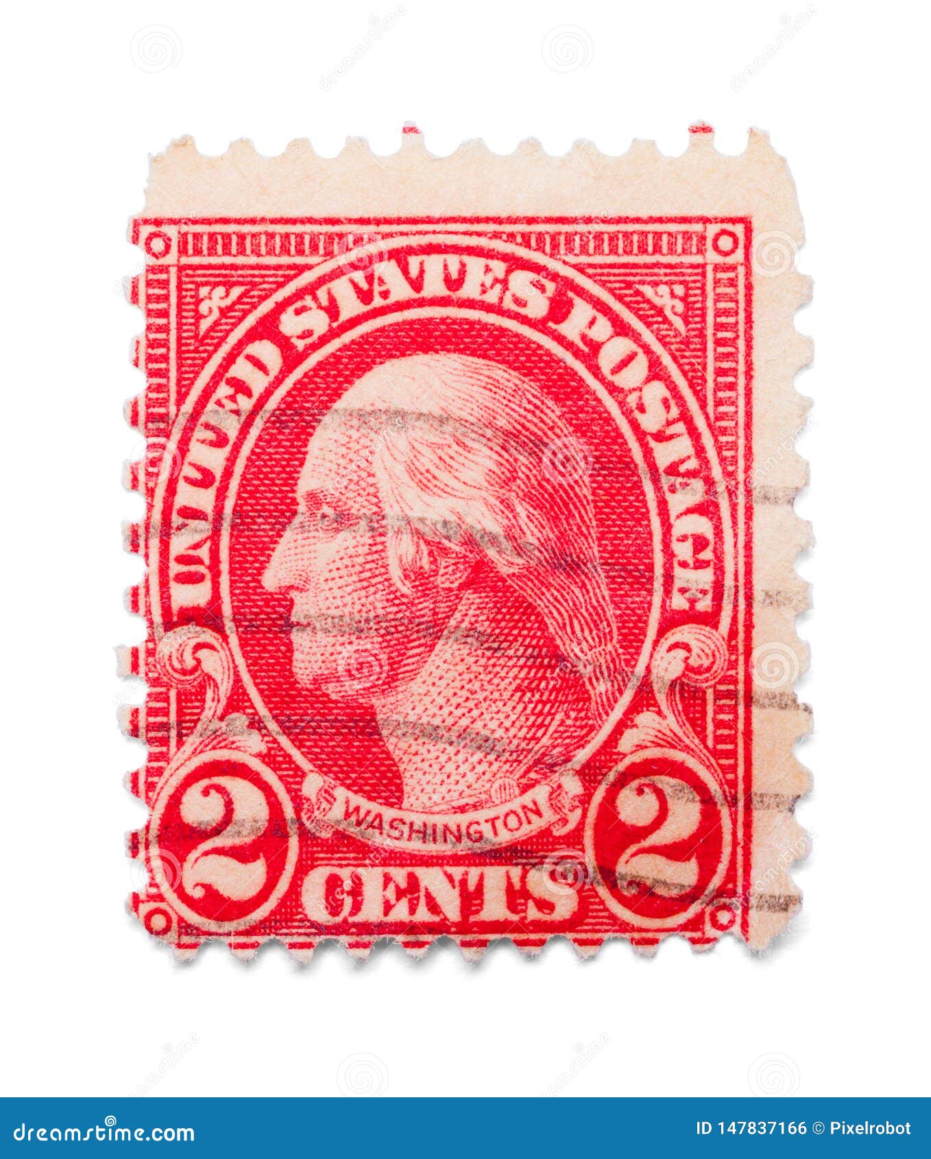 Washington Two Cent Stamp redactionele foto. Image of rood - 147837166