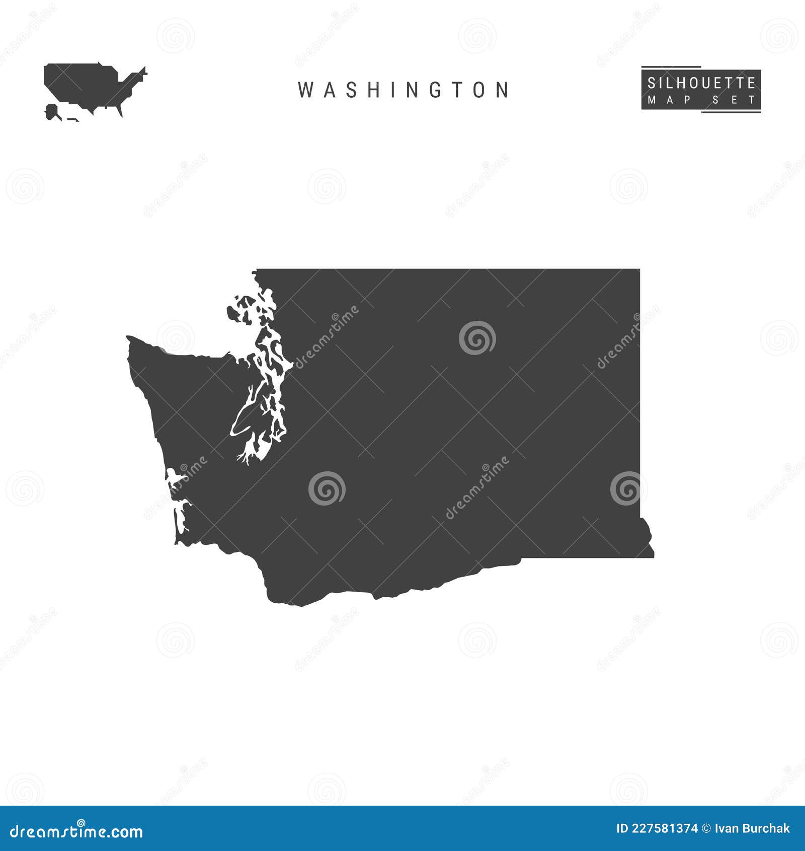 Washington - Detailed Editable Political Map With Labeling. Vector ...