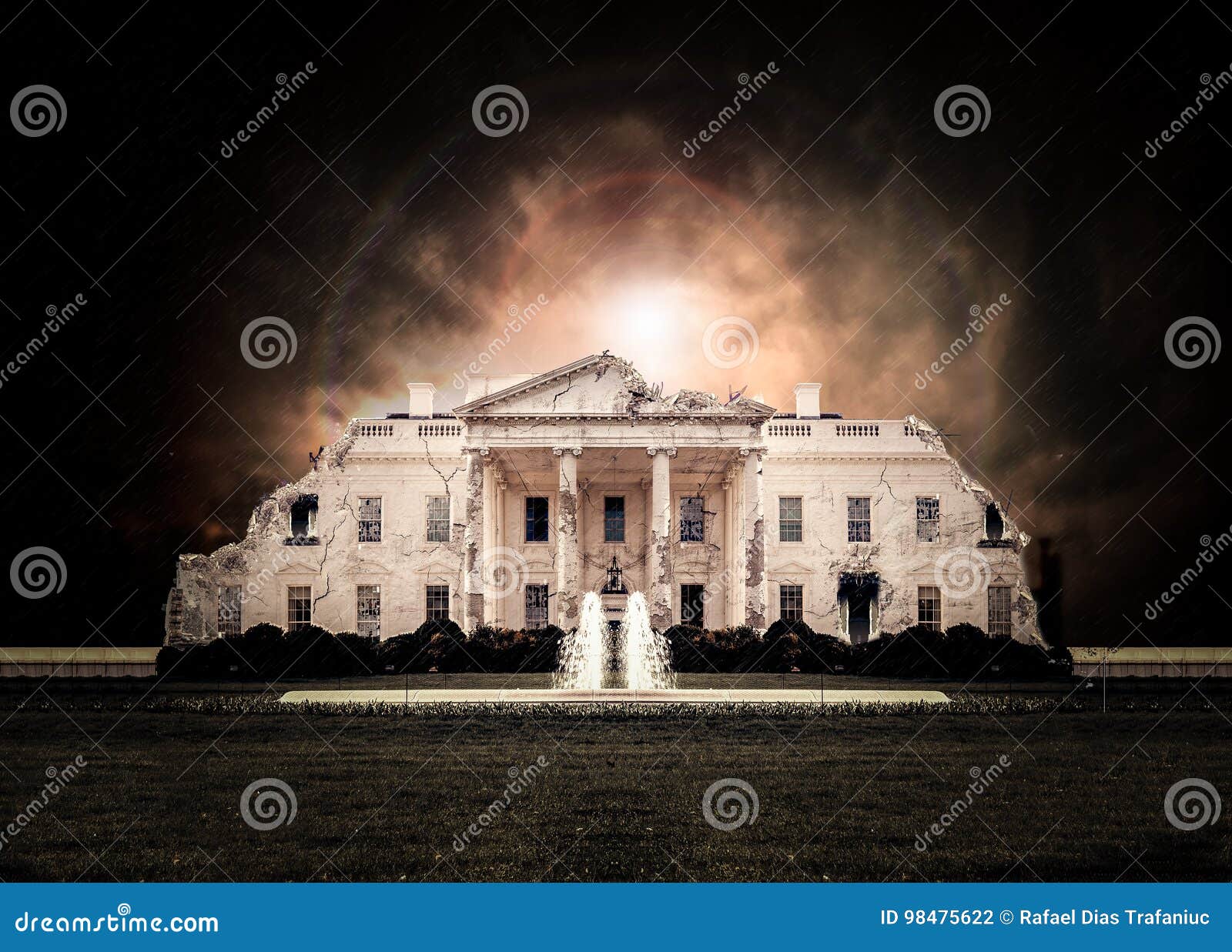 White House Washington Destroyed Stock Photos - Free & Royalty-Free ...