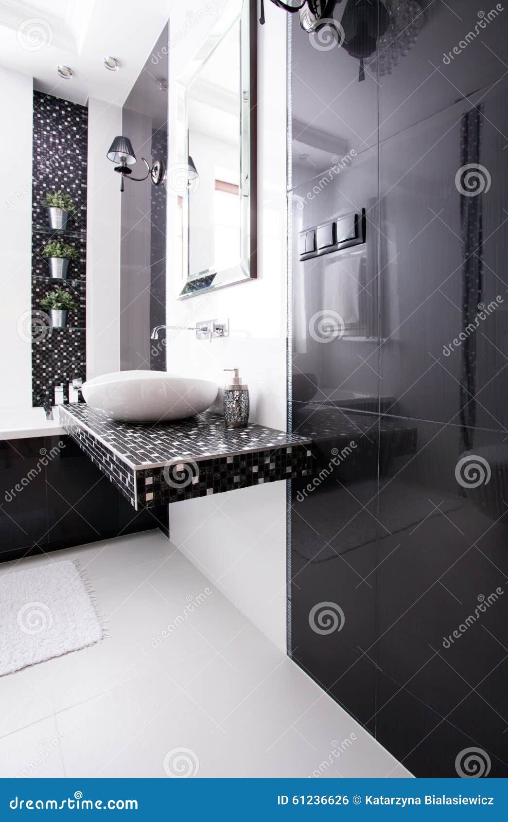 Washroom with modern basin stock photo. Image of basin - 61236626