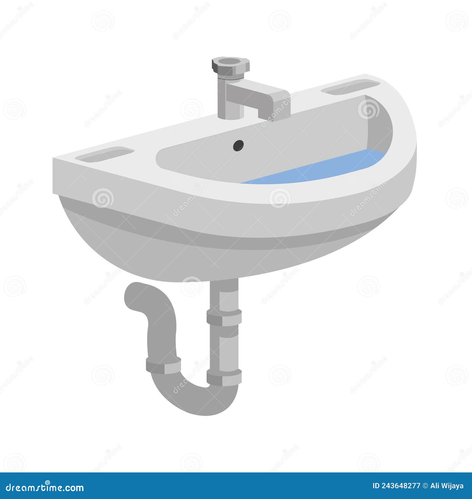 Vector Cartoon Illustration Of Wash Basin | CartoonDealer.com #243648277