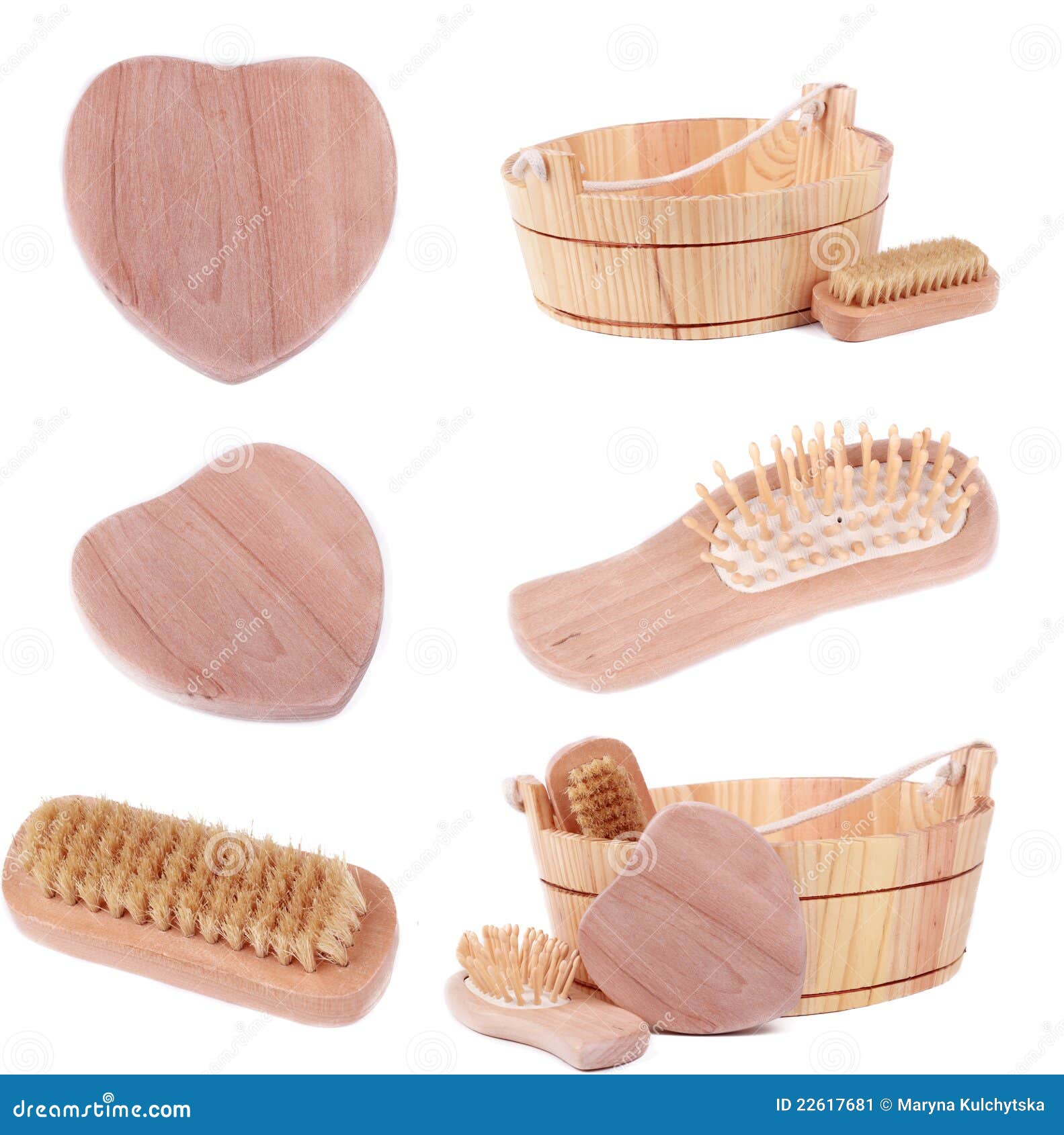 Washtub with Several Bath Objects Over White Backg Stock Image - Image ...