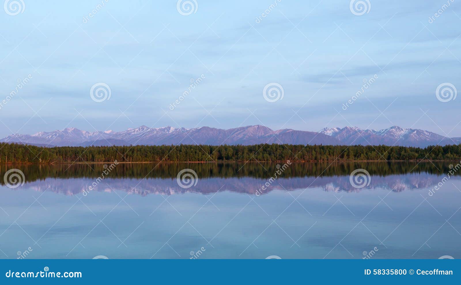 Wasilla Reflections stock photo. Image of snowcapped - 58335800