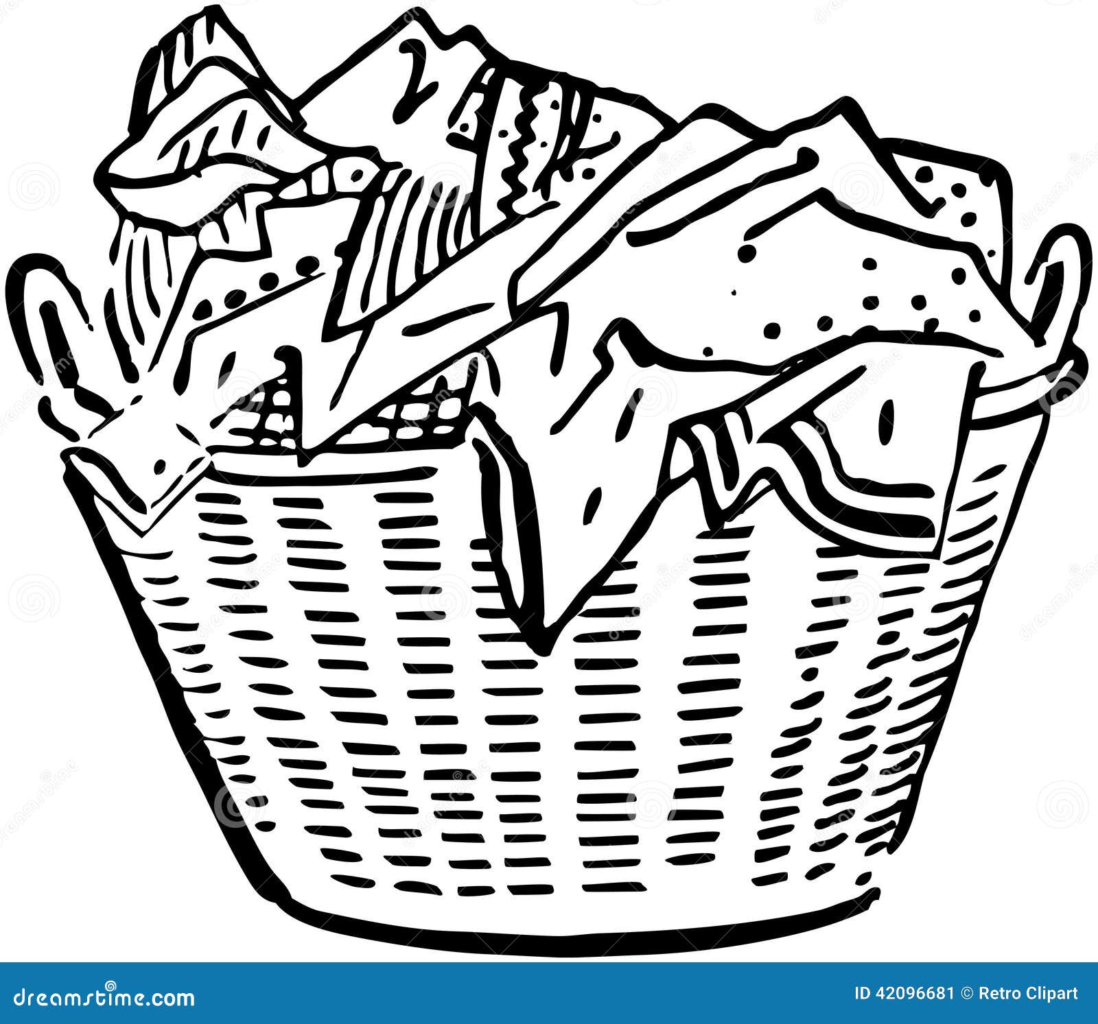 Wasmand vector illustratie. Illustration of reiniging - 42096681