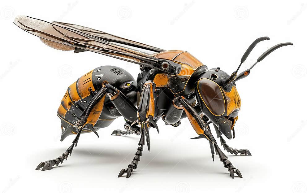 Wasp in Custom Armor Isolated on White Background, Stock Photo - Image ...
